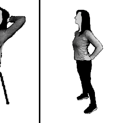 Power postures in the order of practice.