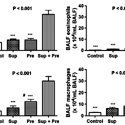 BALF cell numbers of total cell fraction, eosinophils, lymphocytes and ...