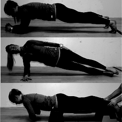 The three isolated core exercises prone bridge, side-bridge and back ...