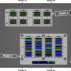 Location and plot layout of the two test fields.