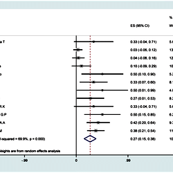 Forest map of summary estimate for SVR rate.