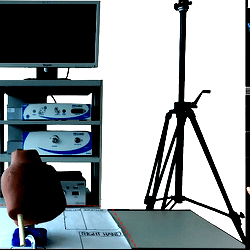 The optical motion analysis system, comprising 8 motion-capture cameras ...