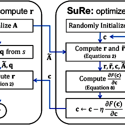 Flowchart of RWER (Algorithms 1 and 2) and SuRe (Algorithm 3).