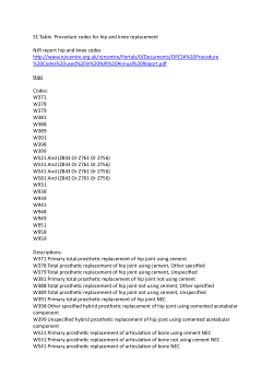 OPCS procedure codes from the National Joint Registry: “NJR report hip ...