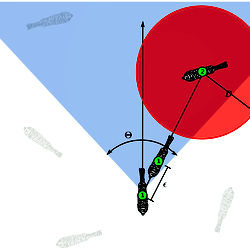 An example of an agent's movement.