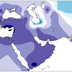 Contour map of Fst distances between the PPNB population and modern ...