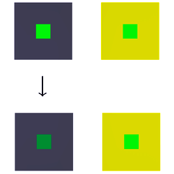 A typical color matching experiment.