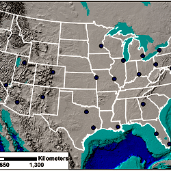 Locations of the 28 MSAs across the United States.