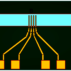 Schematic of the fabricated three electrode arrays with two electrodes ...