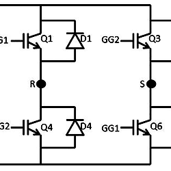 Single-phase H-bridge inverter.