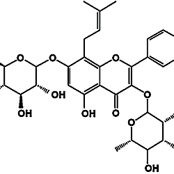 Molecular structure of Icariin.