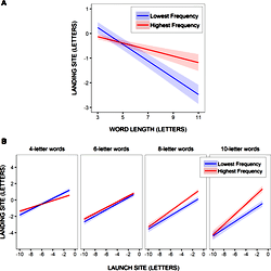 Estimated within-word landing positions.