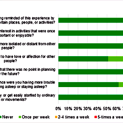 Detailed answers to the PTSD screening questionnaire.