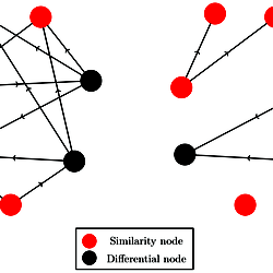Network segregation for two attractor states ().