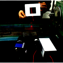 Calibration using the planar target.
