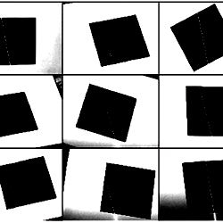 Calibration patterns for projector model.