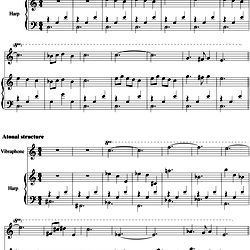 Illustration of the first 14 bars of the two music fragments to show ...
