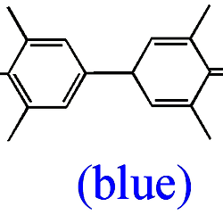 The oxidation reaction of TMB.