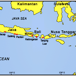 Map of eastern Indonesia.