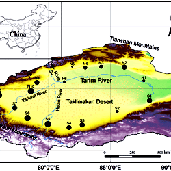 Topographic map with the locations of the meteorological stations in ...