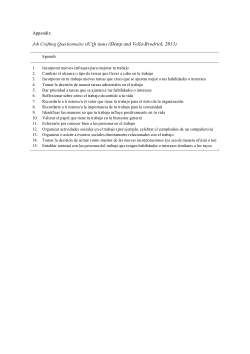 Job Crafting Questionnaire (JCQ) items.