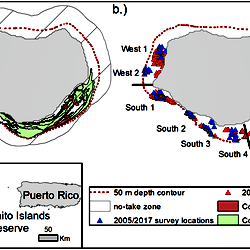 Maps of the Mona Island study area.