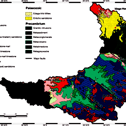 Geological map of the Giba catchment [34].