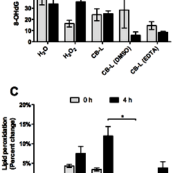 Assessment of E. coli ATCC 25922 oxidative damage to proteins (A), DNA (B), and lipids (C) and ...