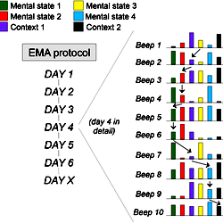 Principles of ecological momentary assessment, showing the details of a ...