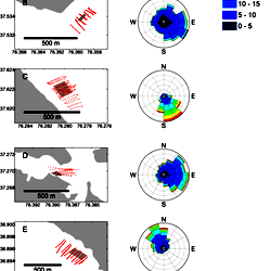Spatial resolution of sampling and current direction on each sampling ...