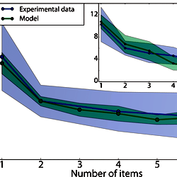 Memory curve fit for hierarchical population code.