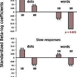 Standardized Beta-log coefficients for fast and slow responses.