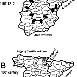 Political subdivision of Spain during the early and late Middle-Ages.