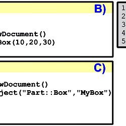 Sample codes to model a rectangular cuboid.
