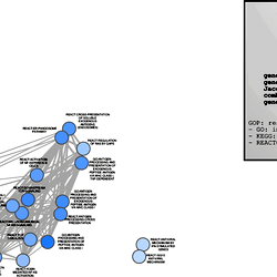 Enrichment map outlining significantly altered immune-related pathways ...