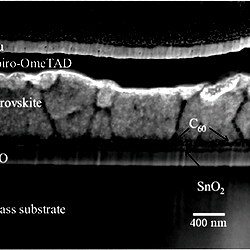 SEM cross section image of the full PSC stack obtained by FIB.