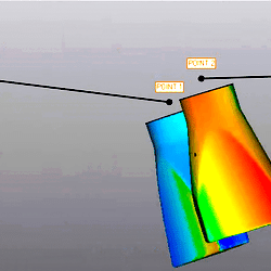 The best fit alignment was used to measure the distance between the two ...