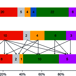 The proportions of FAF patterns.