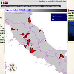 Example of resistance map built using the “static” system.