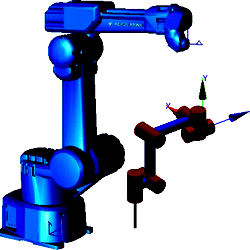 Model of orthogonal non-spherical wrist robot.