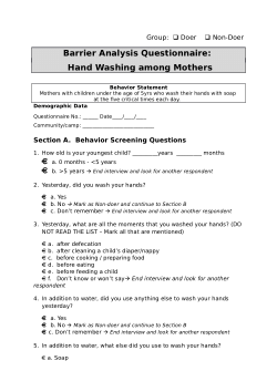Barrier analysis questionnaire.