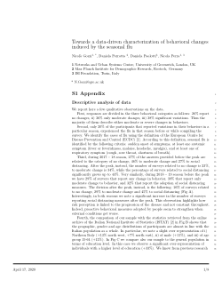 In this appendix we report some qualitative observations on the data ...