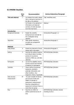 S1 STROBE Checklist
