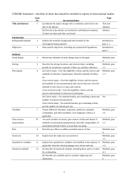 STROBE checklist.