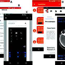 Mobile phone screenshots of the ATC platform.