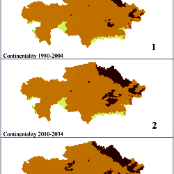 Maps of continentality.