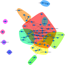 Overview of the medical curriculum, labelled with the communities that ...