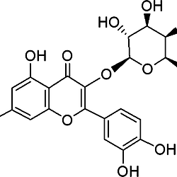 Chemical structure of hyperoside.