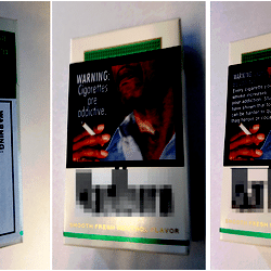 Placement of Experimental Warning Labels.