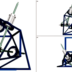 3D model of the 4SPRR-SPR parallel robot.